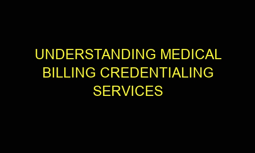 Understanding Medical Billing Credentialing Services - Newbegun